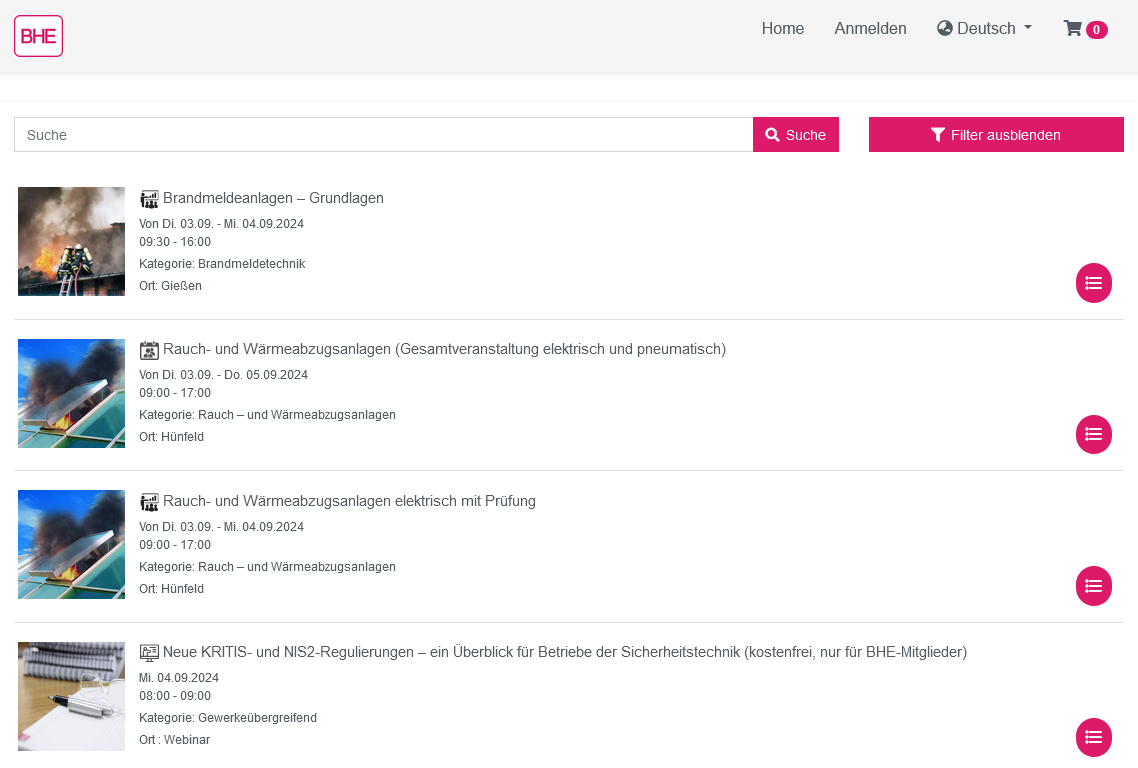 Neues Buchungsportal für BHE-Schulungen ist online - Weiterbildung - BHE